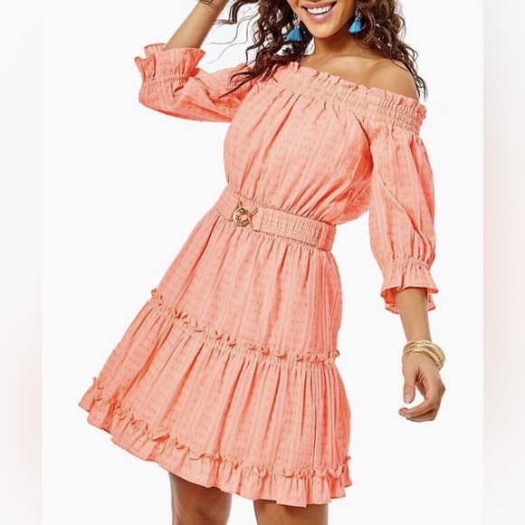 Lilly Pulitzer | Dresses | Nwt Lilly Pulitzer Louisa Dress Papaya Punch ...